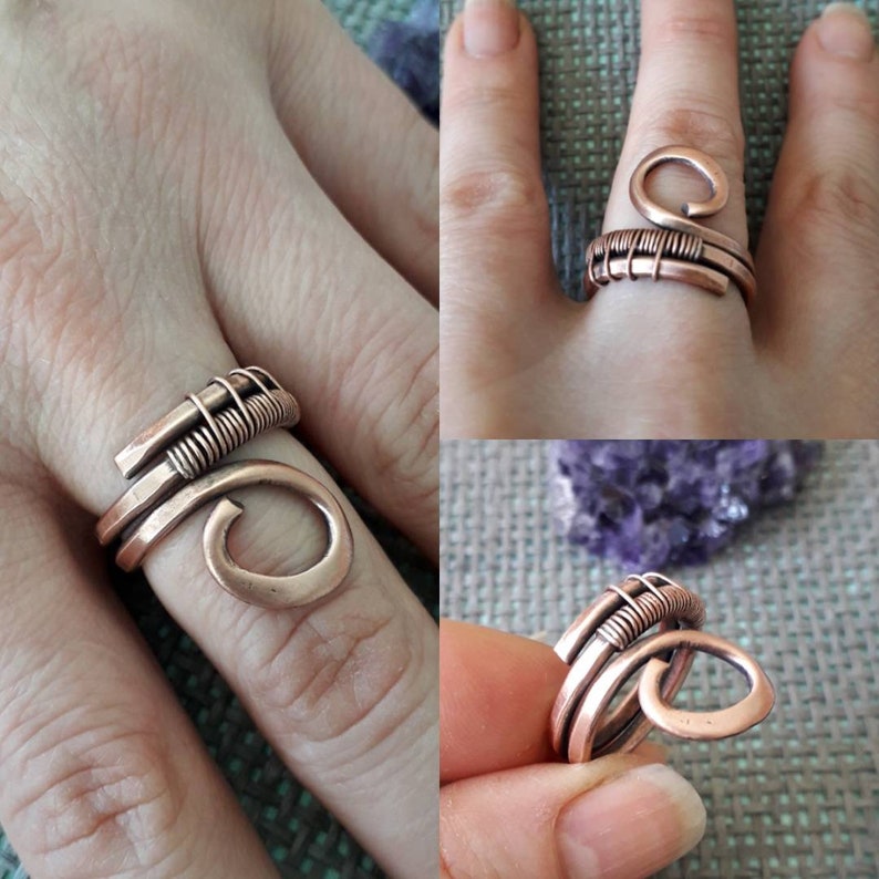 Simple copper wire wrapped ringCopper wire ringWire | Etsy