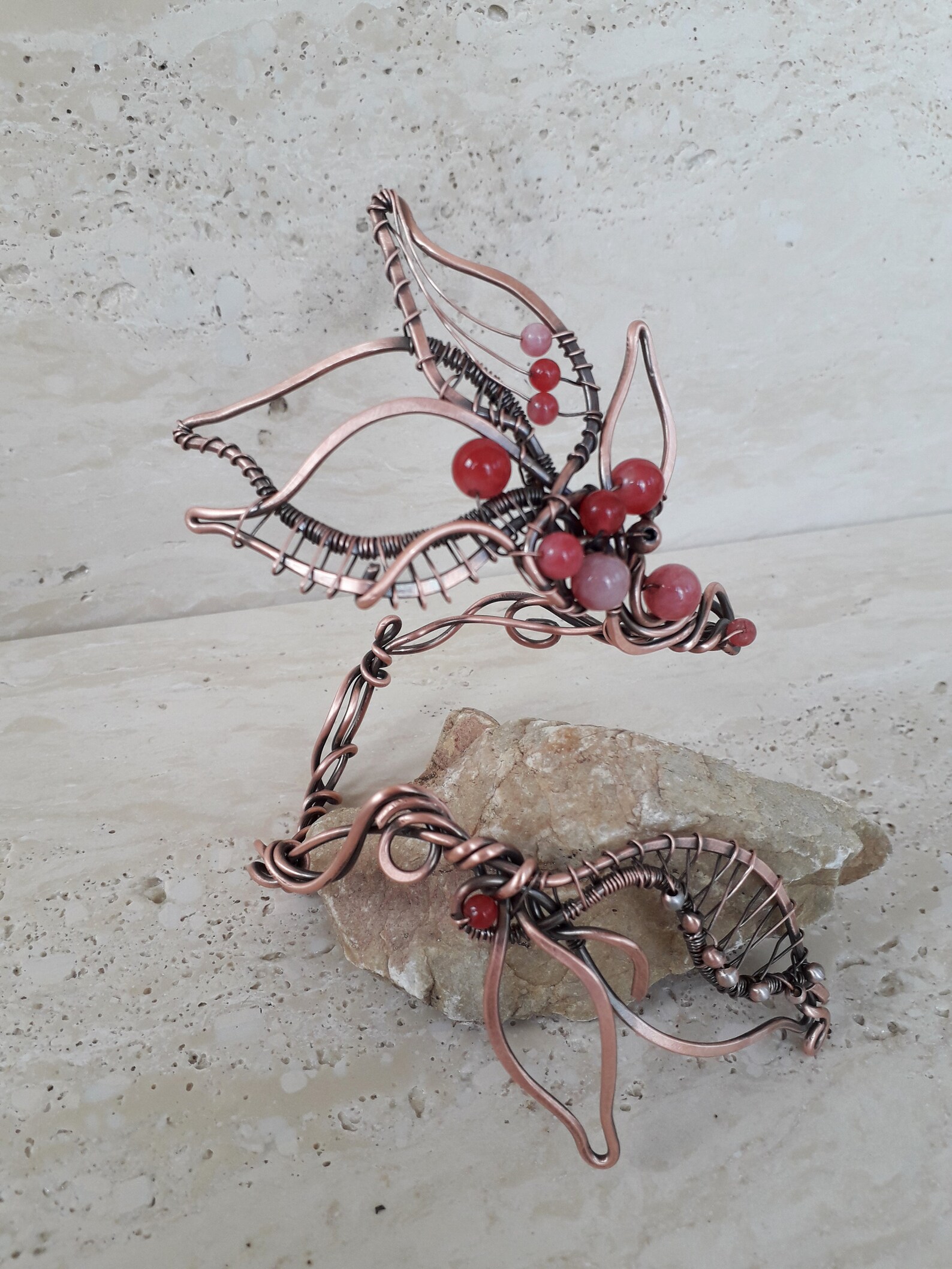 Copper Wire Arm Braceletcopper Wire Arm Bracelet With Purple | Etsy