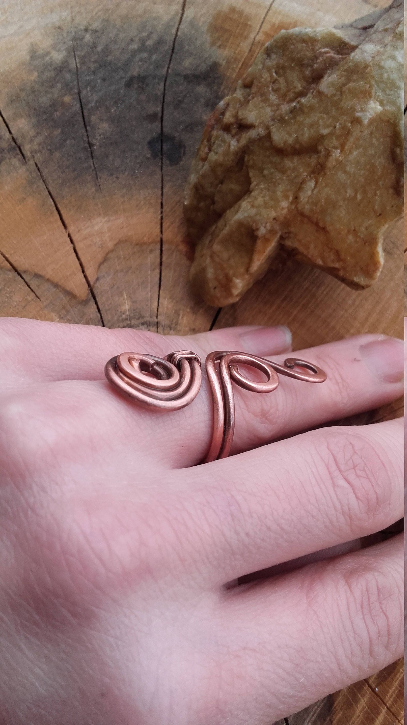 Simple Copper Wire Wrapped Ringcopper Wire Ringwire | Etsy