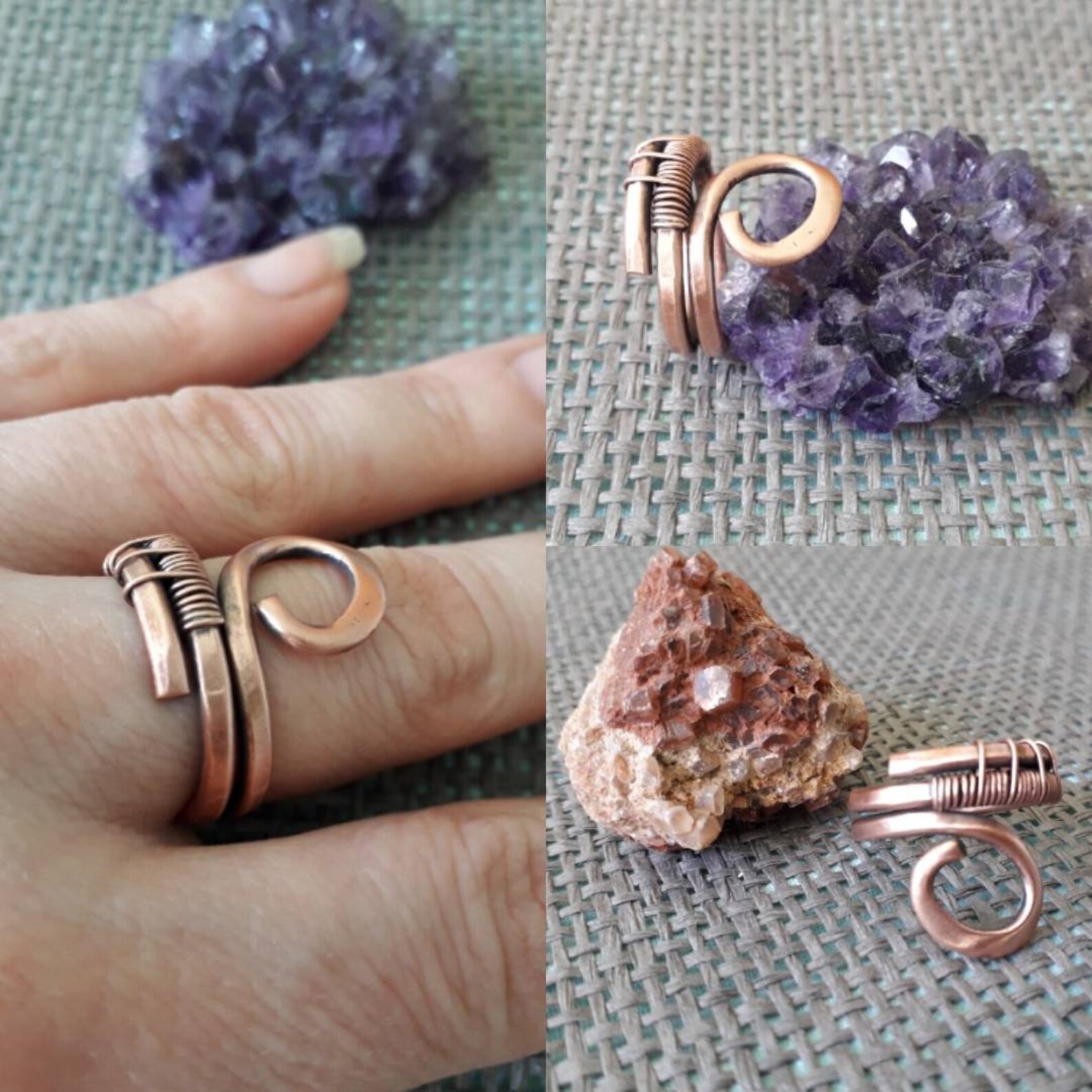 Simple copper wire wrapped ringCopper wire ringWire | Etsy