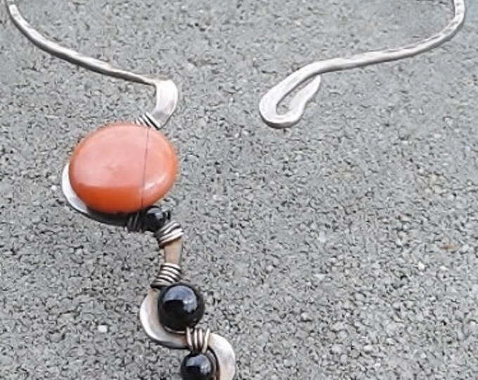 Copper Wire Necklacehandmade Copper Necklace With Natural - Etsy