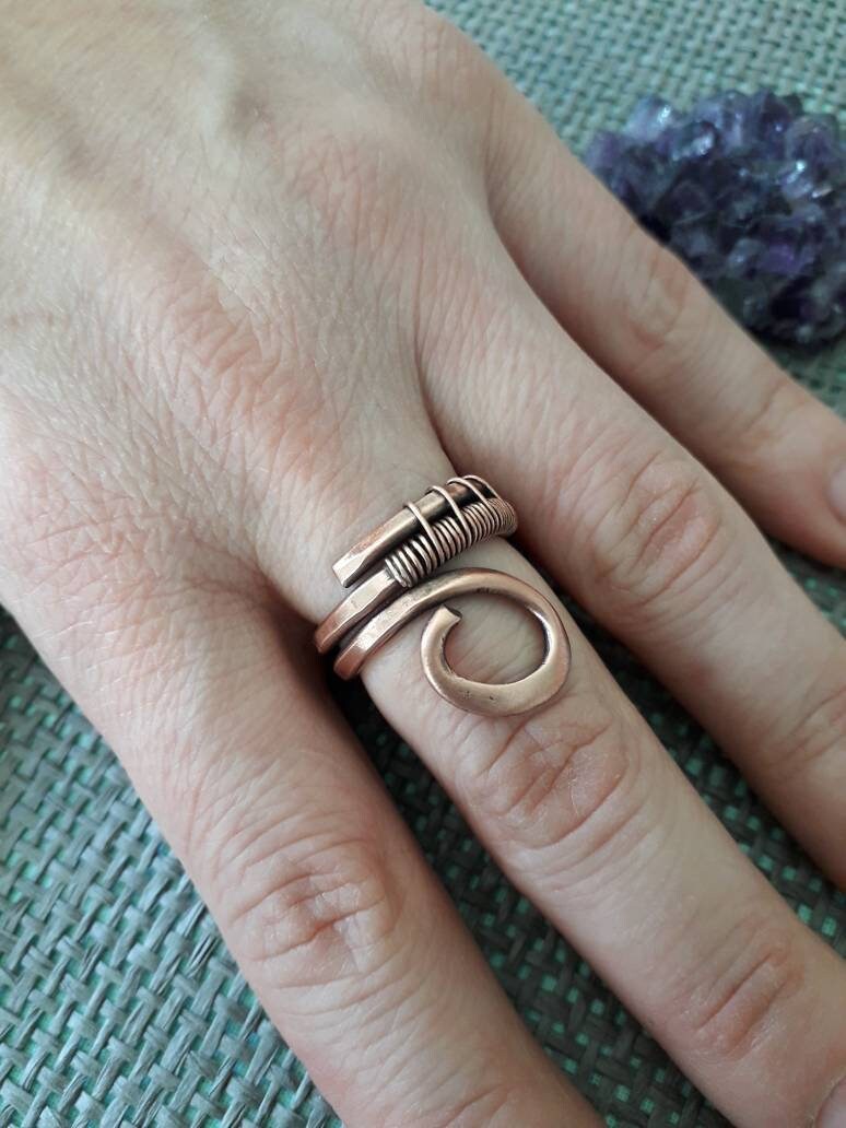 Simple copper wire wrapped ringCopper wire ringWire | Etsy