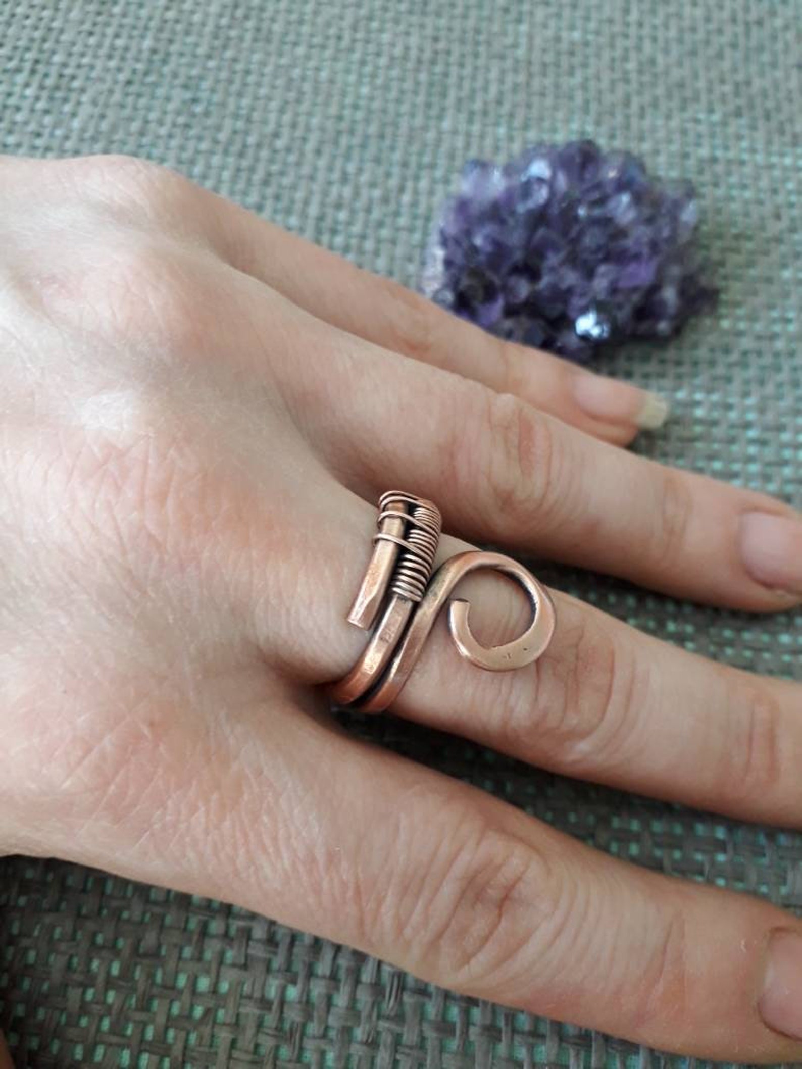 Simple copper wire wrapped ringCopper wire ringWire | Etsy