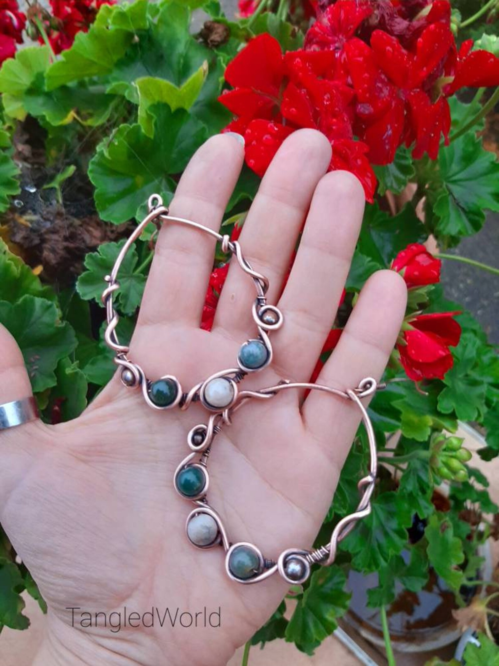 Hoop Earringshoop Copper Earringshandmade Copper Earrings - Etsy