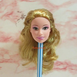New Princess Barbie Doll Head for Customization Hair Reroot OOAK ...