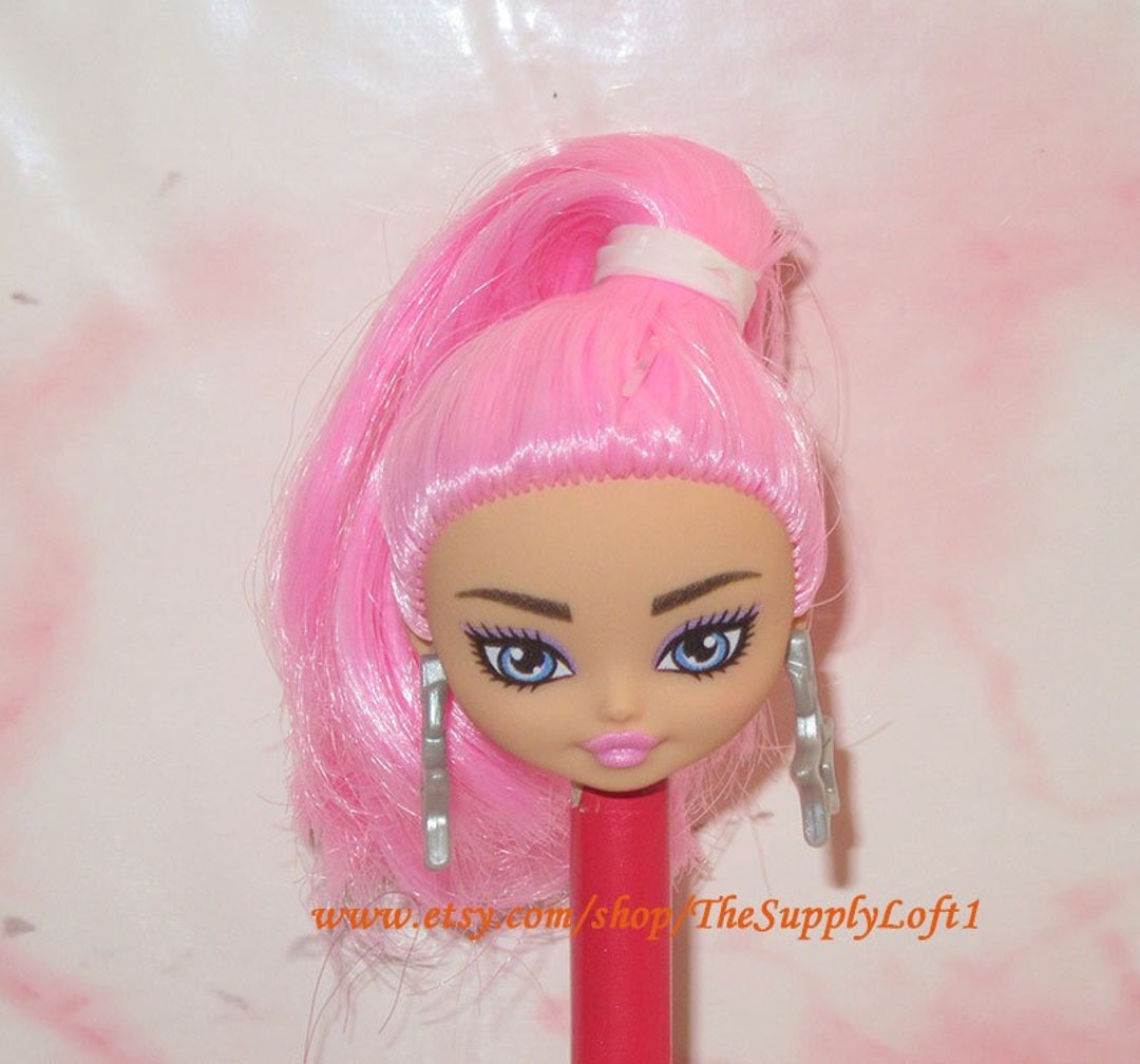 New Barbie Extra Mini Minis Doll Head Pink Hair for Custom OOAK Repaint ...