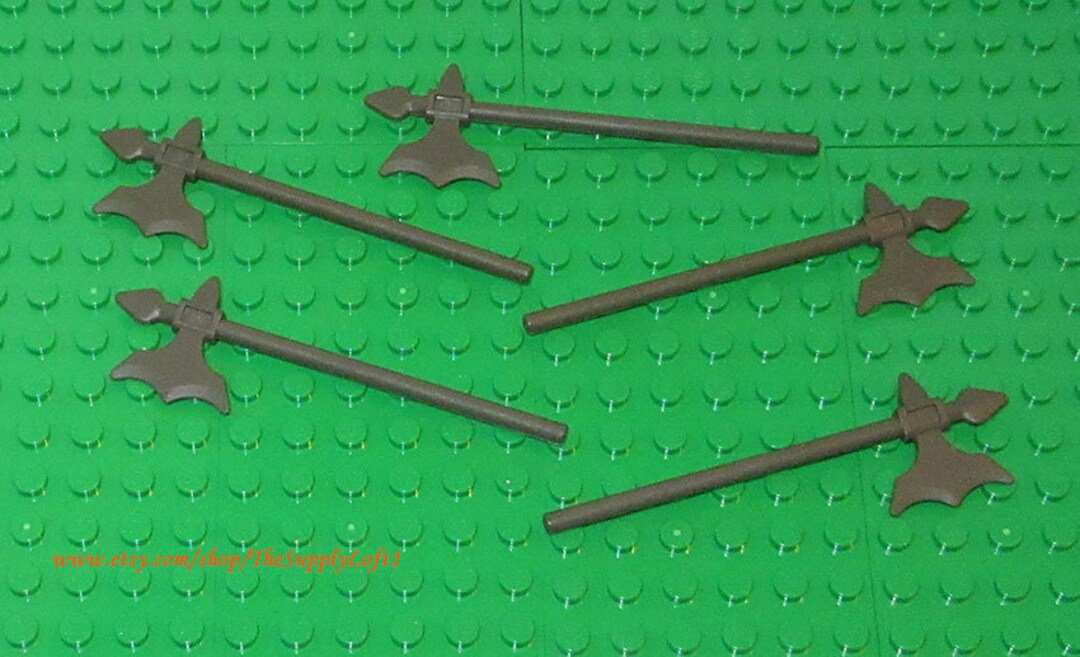 Vintage 5 Lego Battle Axes Gray also Know as Halberd Elaborate From ...