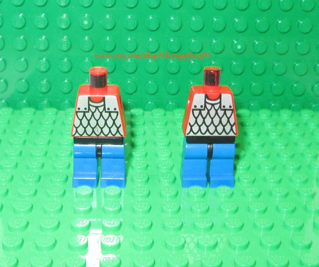 Vintage 2 Lot Lego Scale Mail Soldiers Bodies From 1995 Lego Castle ...
