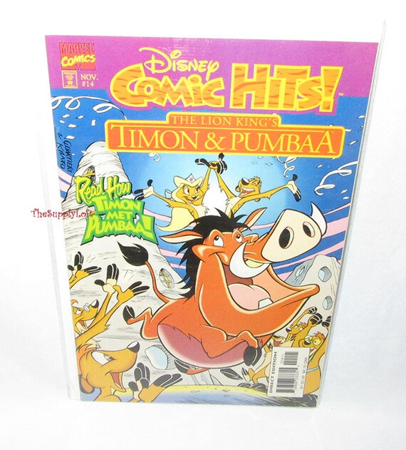 Vintage New Disney Comic Hits Timon & Pumbaa Lion King Marvel - Etsy