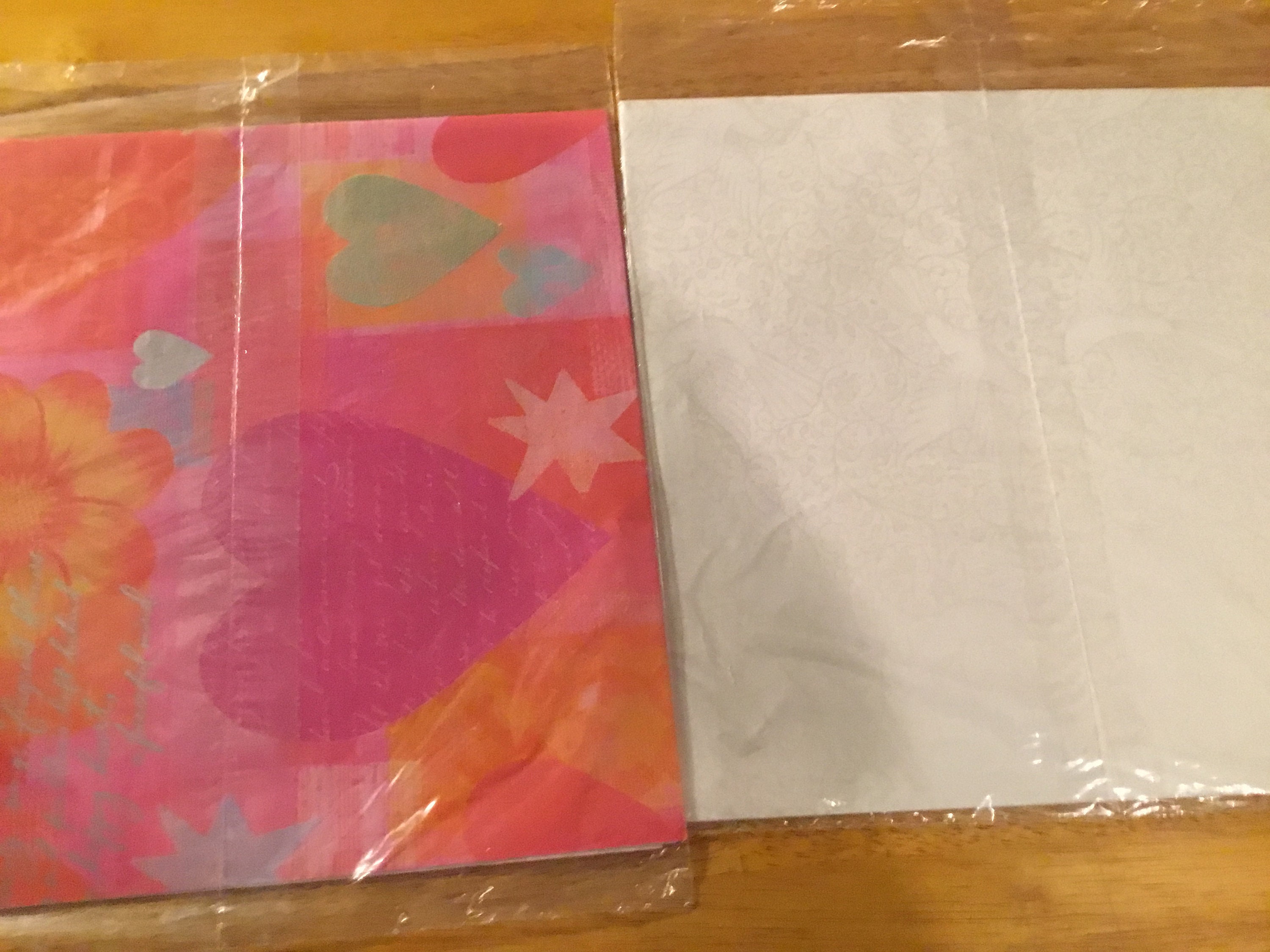 1990s Hallmark gift wrap paper four packages love roses hearts white ...