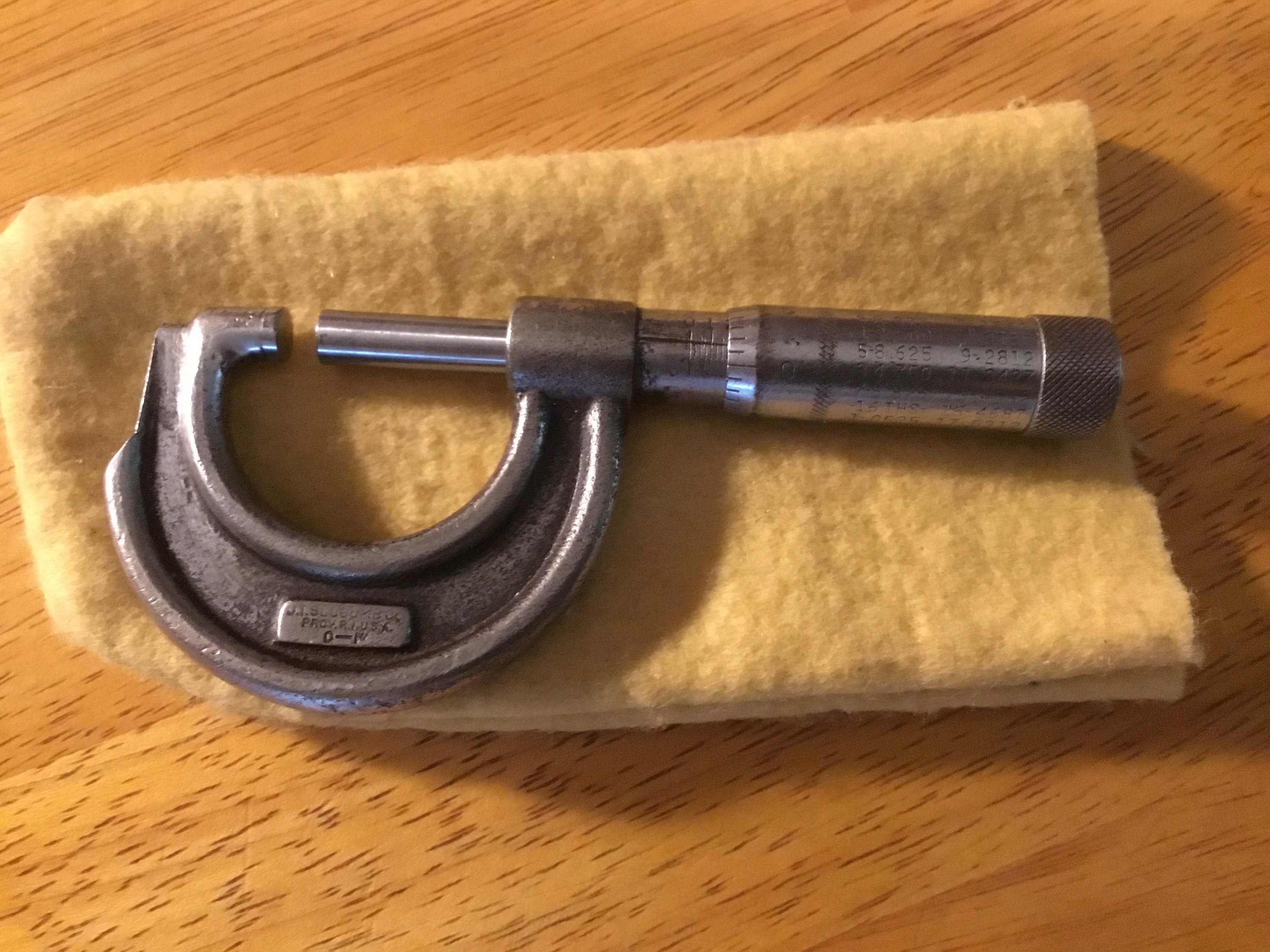 Vintage 1950s JT Slocomb Co Micrometer Machinist Gauge Precision ...