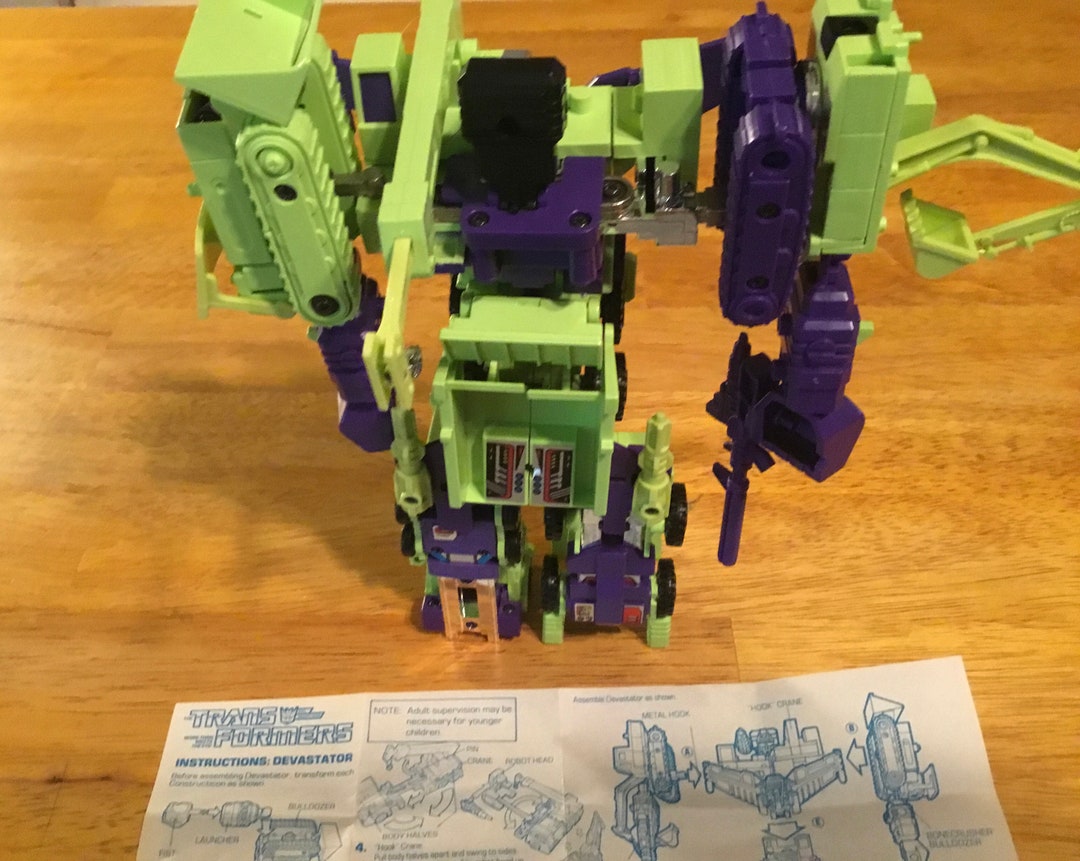 1990s Transformers G1 Construction Devastator Evil Decepticon Toy Pretend Play Imagination - Etsy