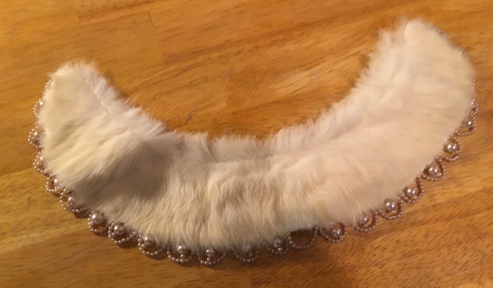 1950s Rabbit Fur Choker Collar Accent Faux Pearl Made in Japan - Etsy