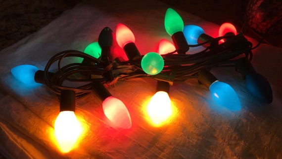 1980s Vintage Christmas Lights 1980s At Christmas Hi Res Stock