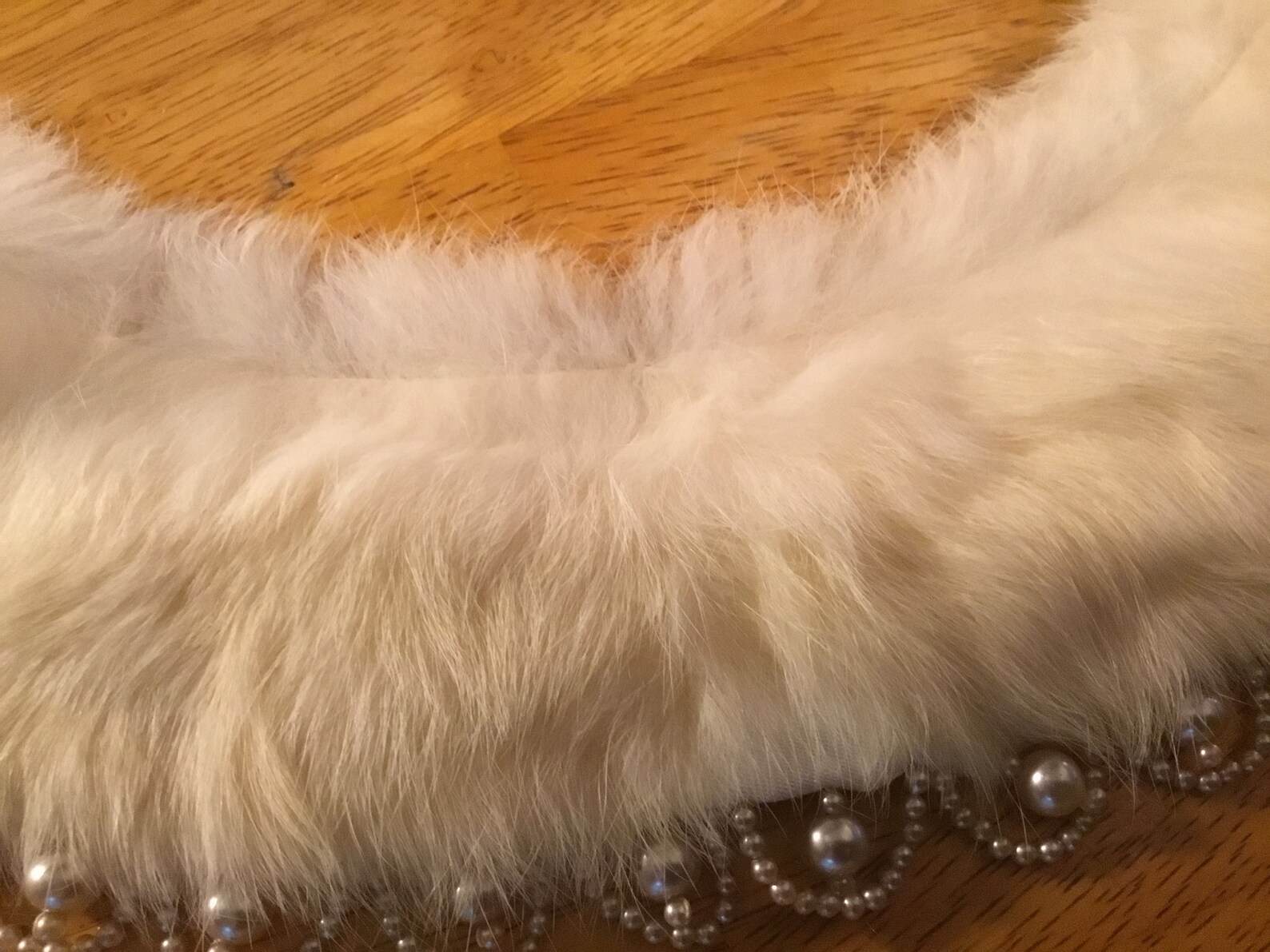 1950s Rabbit fur choker collar accent faux pearl made in Japan | Etsy