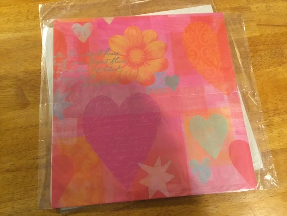 1990s Hallmark gift wrap paper four packages love roses hearts white ...