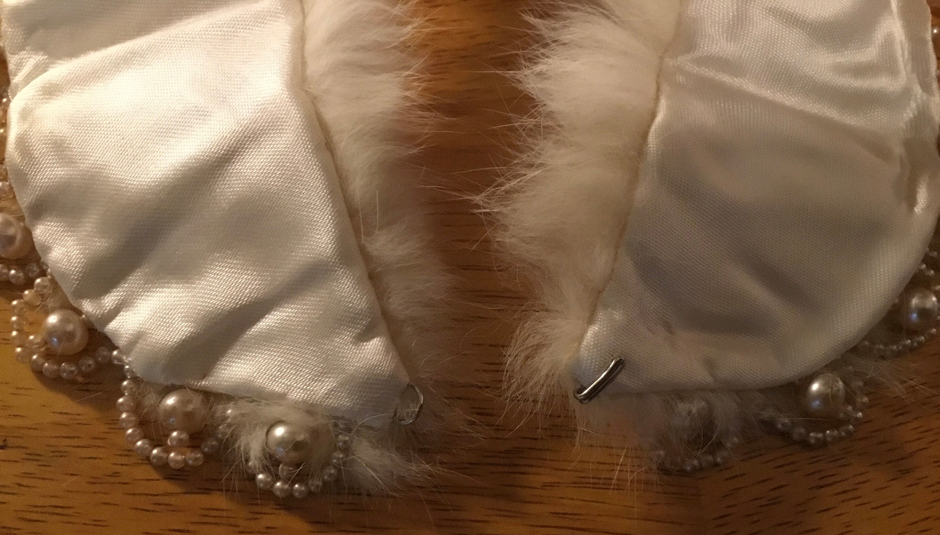 1950s Rabbit fur choker collar accent faux pearl made in Japan | Etsy