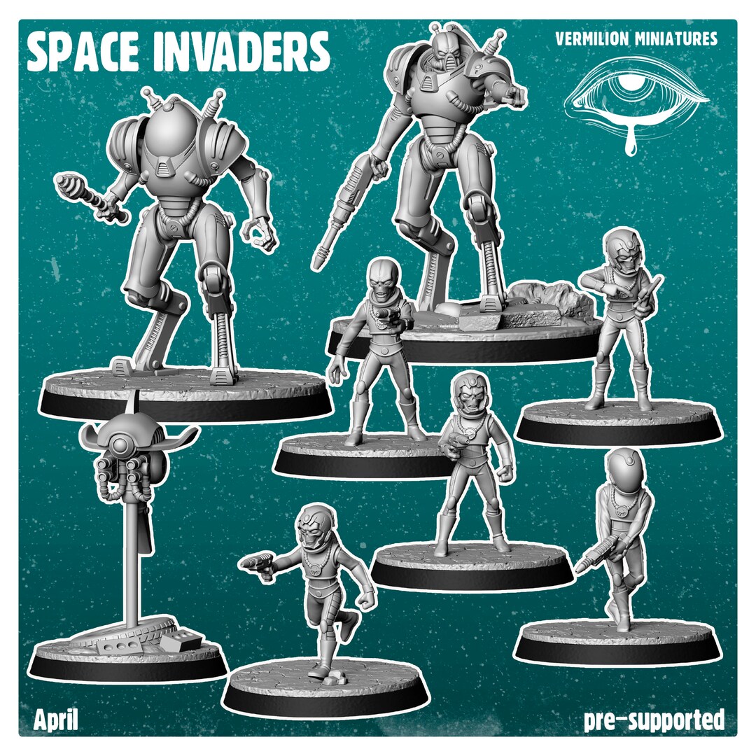 Space Invaders | Post Apocalypse Minis by Vermillion | 3D Printed ...