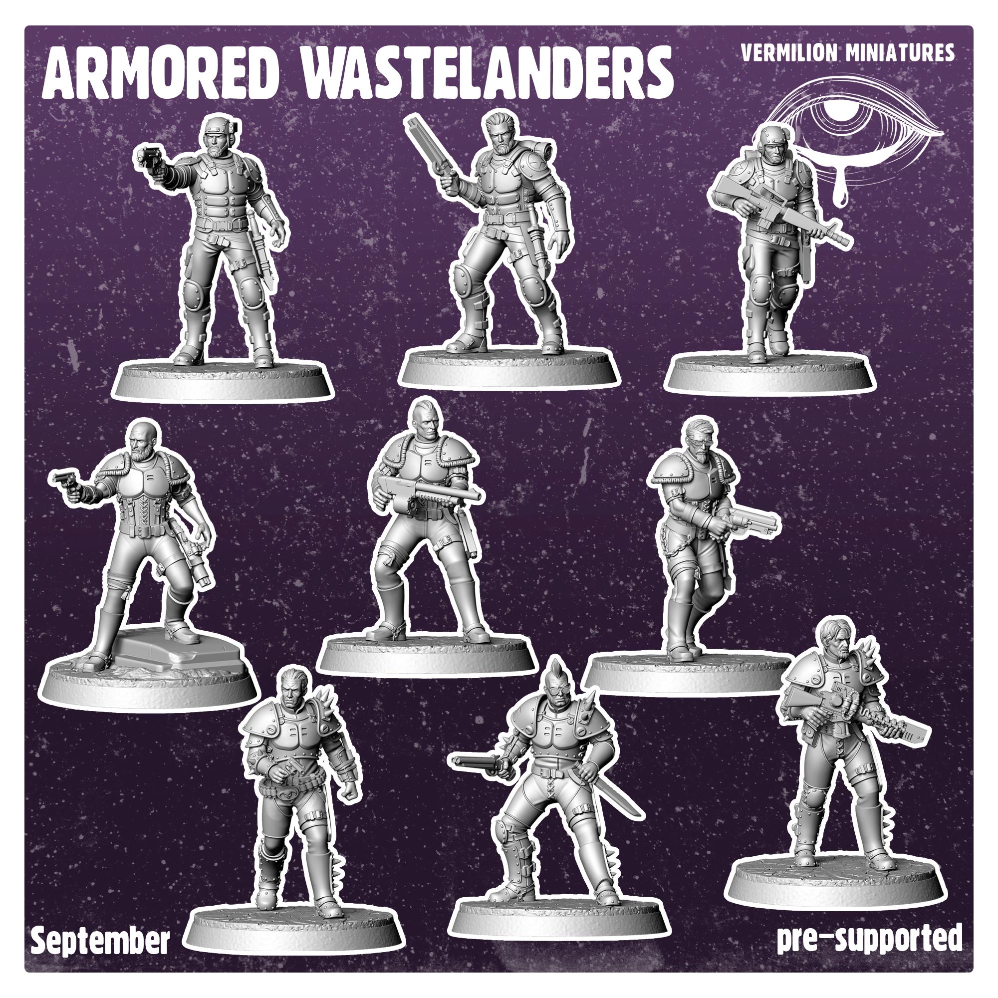 Armored Wastelanders | Post Apocalypse Minis by Vermillion | 3D Printed ...
