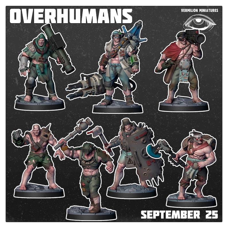 Overhumans | Post Apocalypse Minis by Vermillion | 3D Printed Wargaming ...