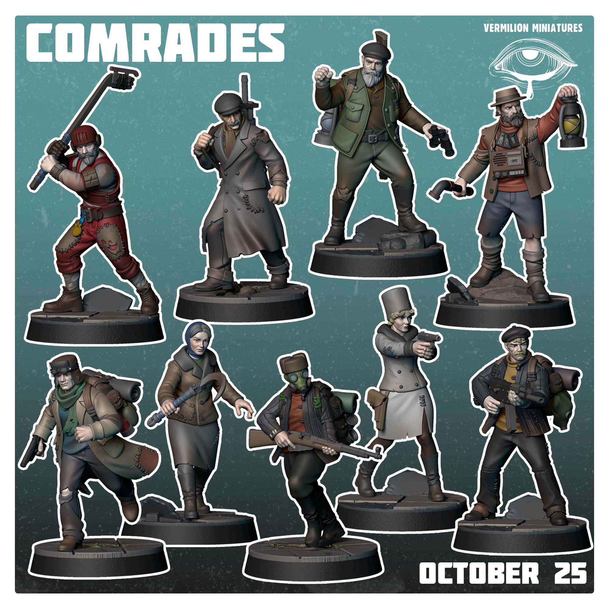 Comrades | Post Apocalypse Minis by Vermillion | 3D Printed Wargaming ...