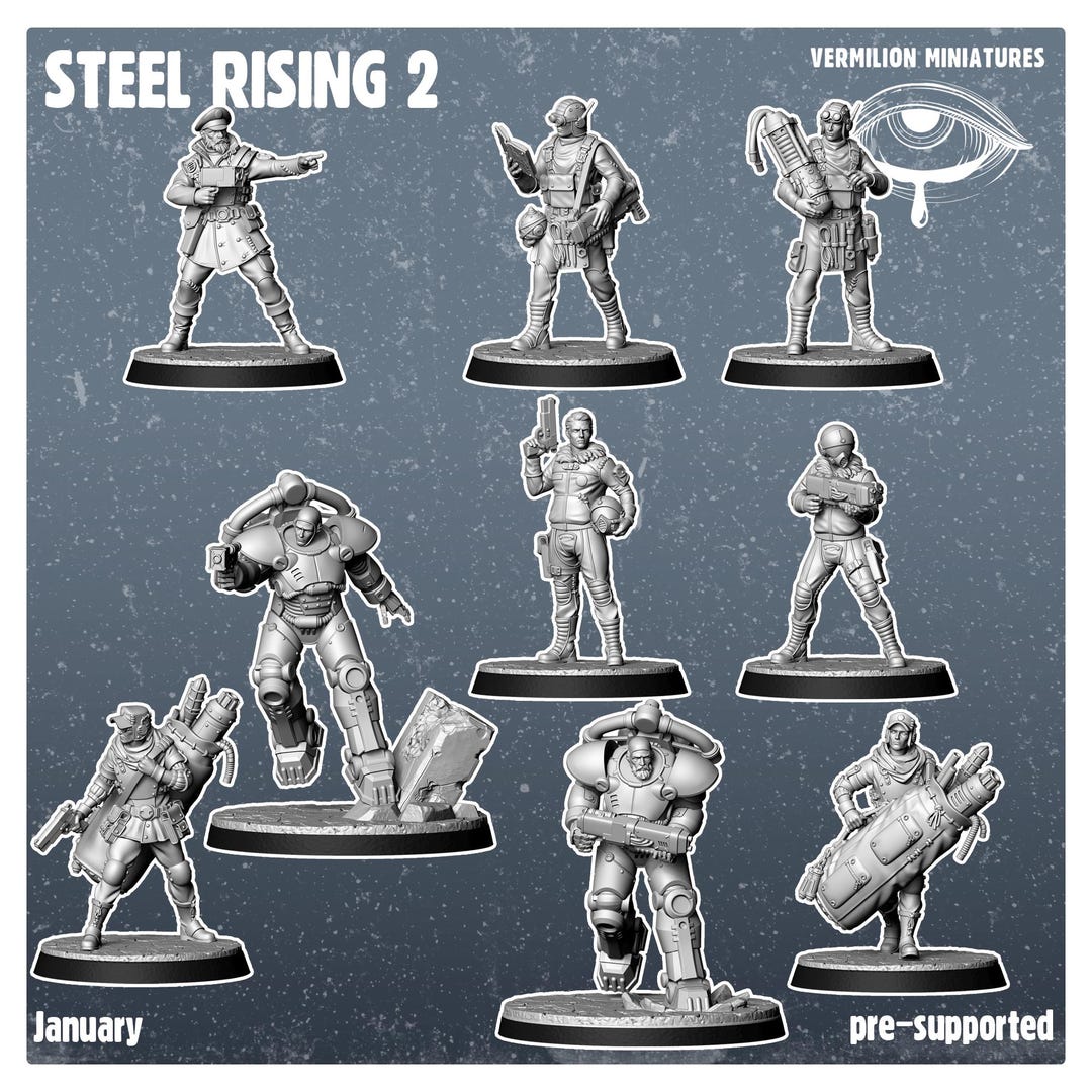 Steel Rising 2 | Post Apocalypse Minis by Vermillion | 3D Printed ...