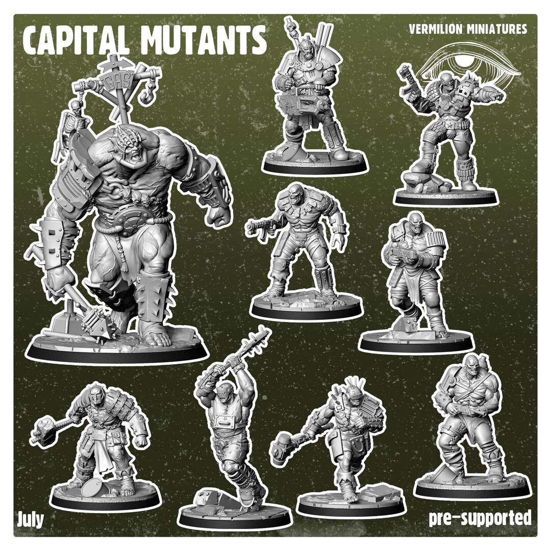 Capital Mutants | Post Apocalypse Minis by Vermillion | 3D Printed ...