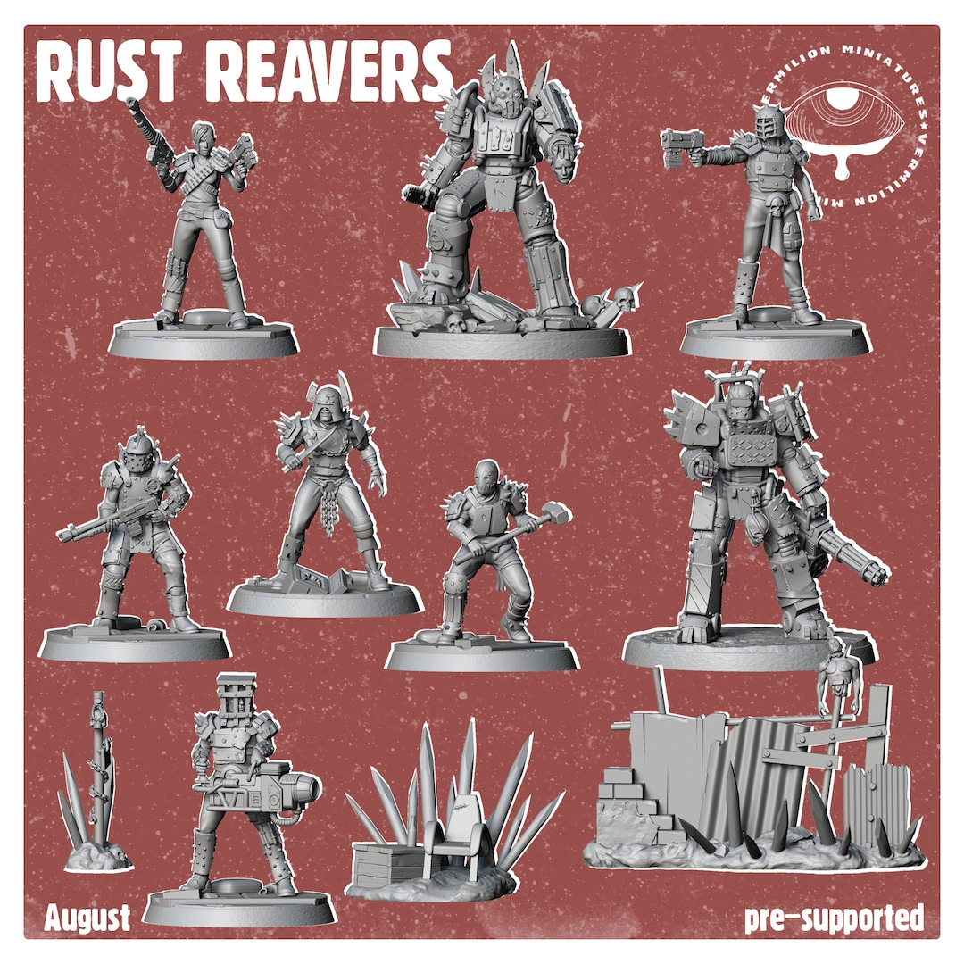 Rust Reavers | Post Apocalypse Minis by Vermillion | 3D Printed ...