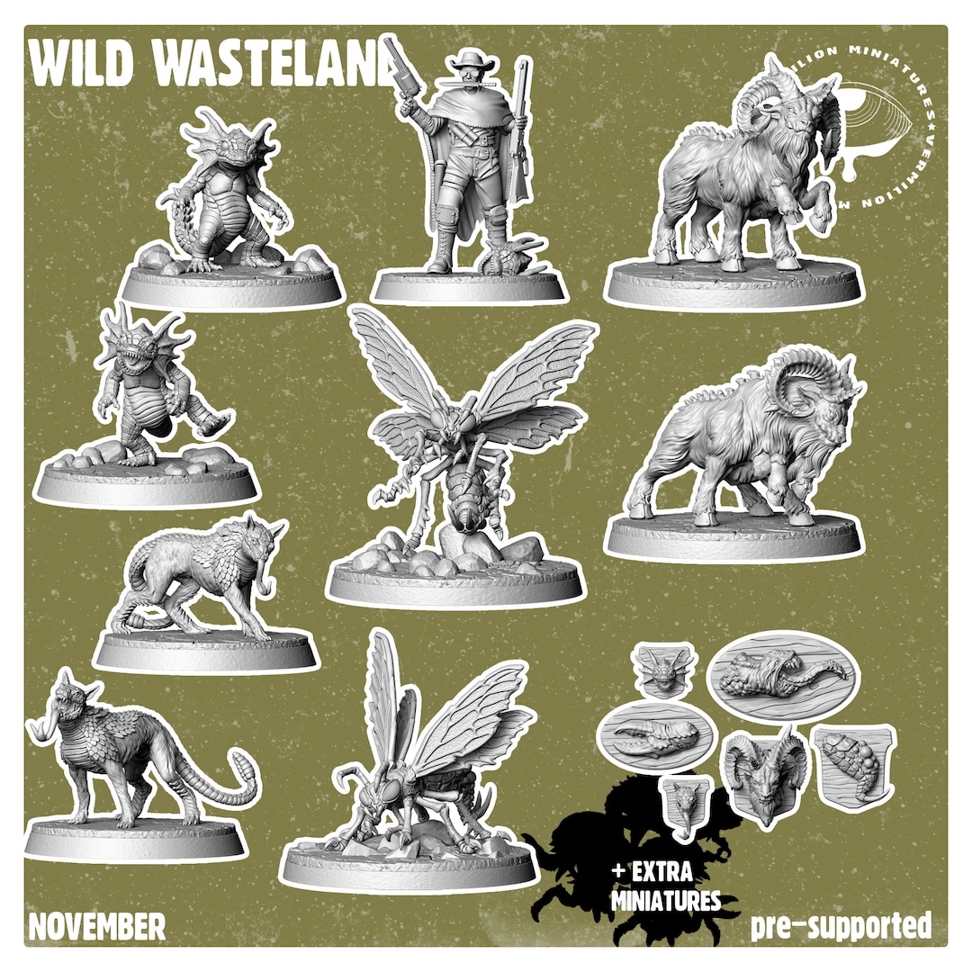 Wild Wasteland | Post Apocalypse Minis by Vermillion | 3D Printed ...