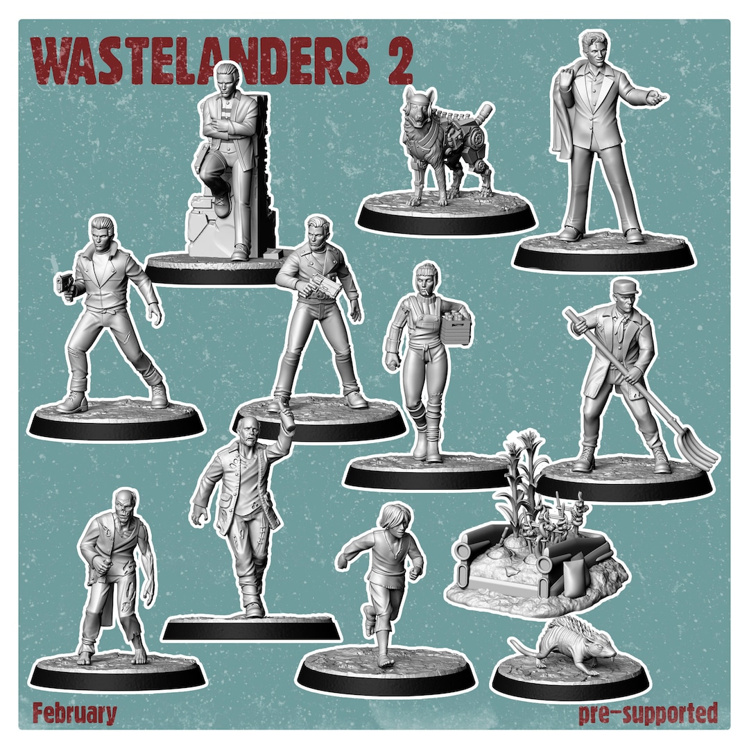 Wastelanders 2 | Post Apocalypse Minis by Vermillion | 3D Printed ...