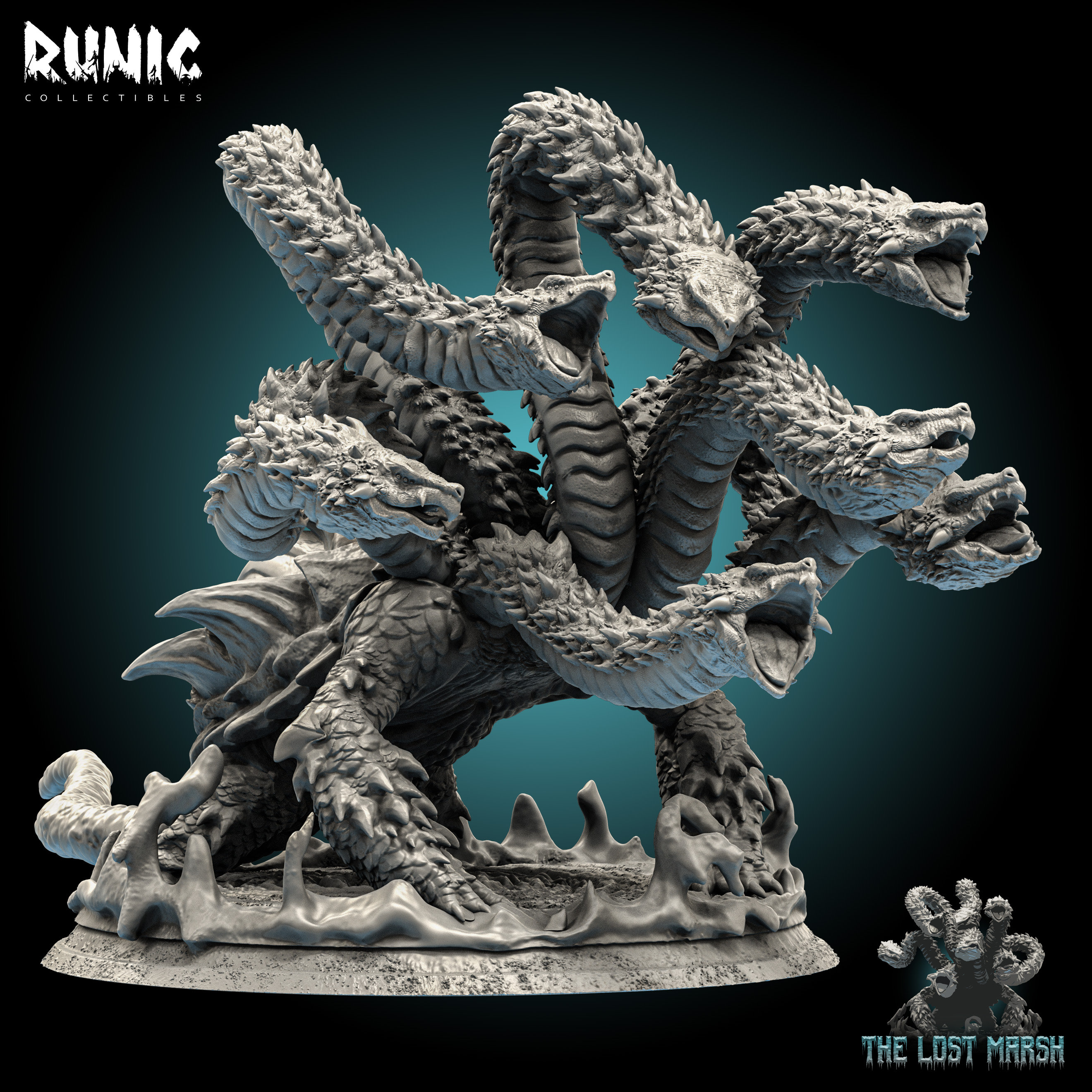 Snapping Turtle Hydra Swamp Beast From Runic Collectibles - Etsy