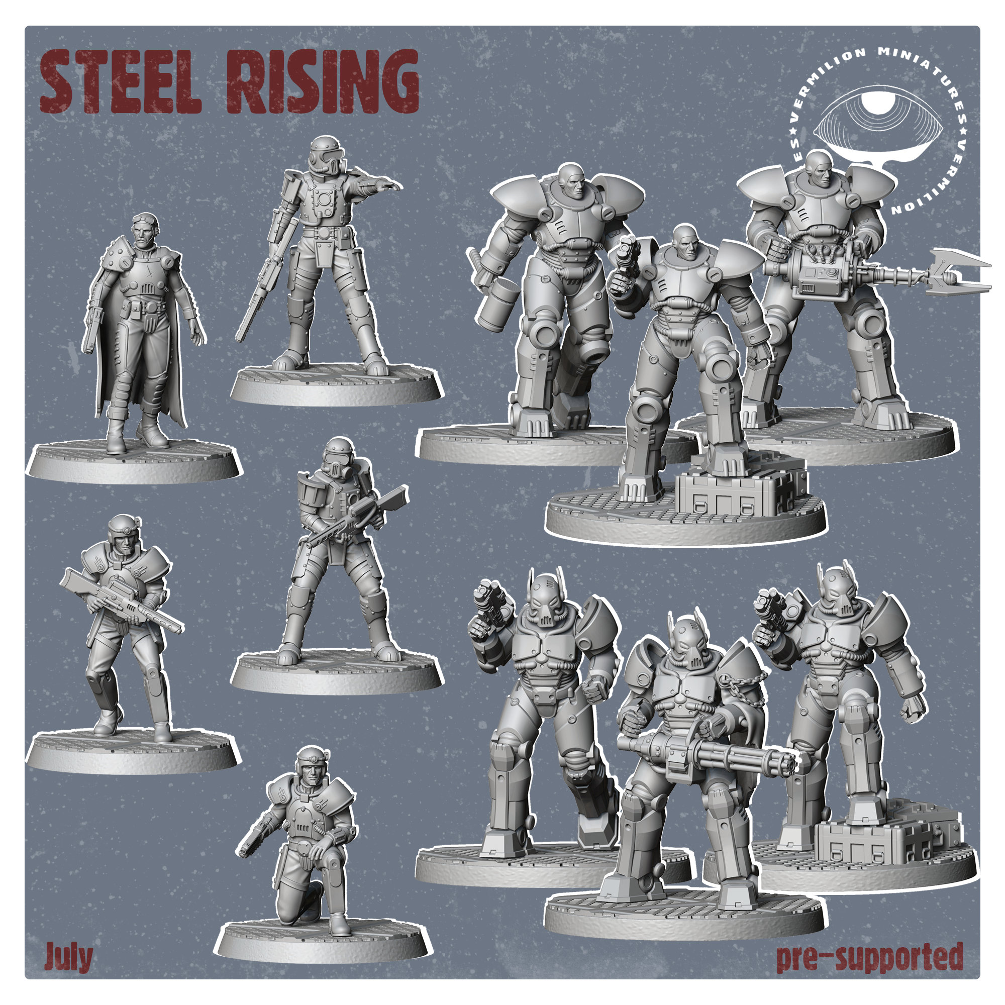 Steel Rising | Post Apocalypse Minis by Vermillion | 3D Printed ...