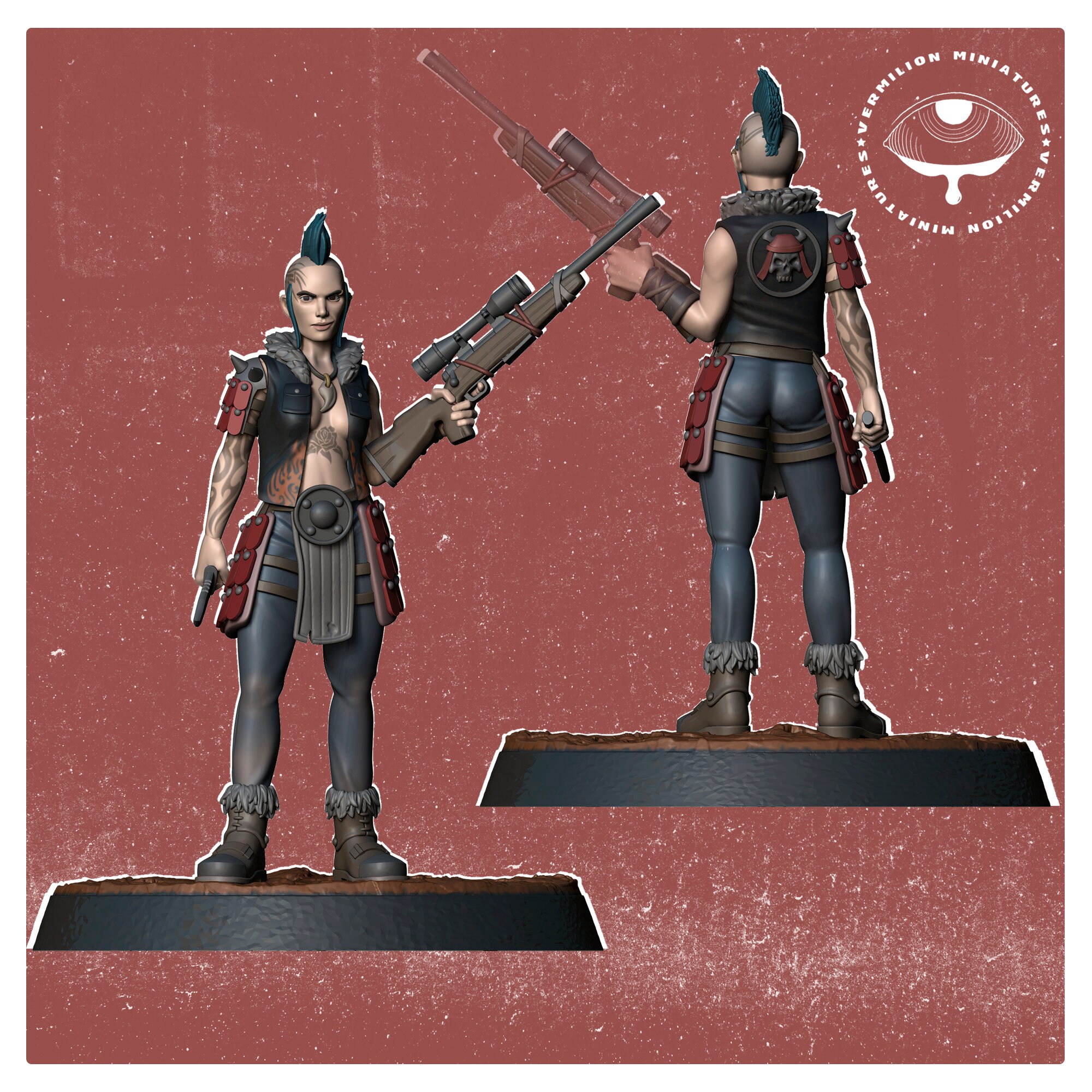 Red Rock Raiders | Post Apocalypse Minis by Vermillion | 3D Printed ...