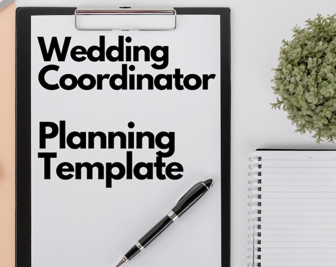 Wedding Coordinator Planning Template (editable for Free on Canva.com ...