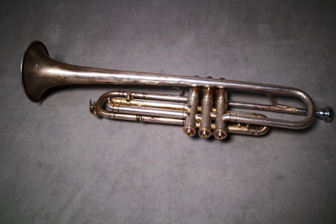 1920s Silver Plated Trumpet - Rare! - Etsy