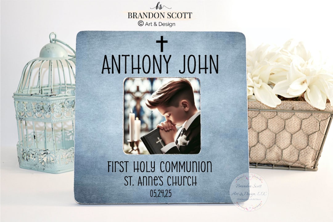Personalized First Communion Frame – Gift for Communion – Religious ...
