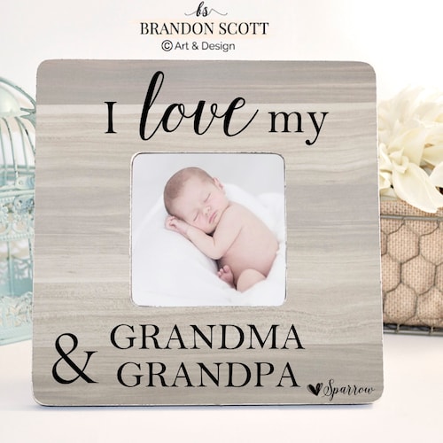 Hinged Baby Birth Frame FREE ENGRAVING | Etsy