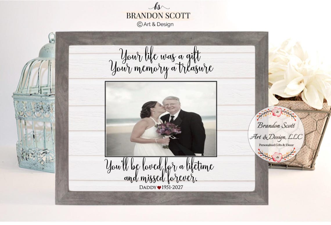Sympathy Gift Frame – Personalized Memorial Picture Frame – in Loving ...