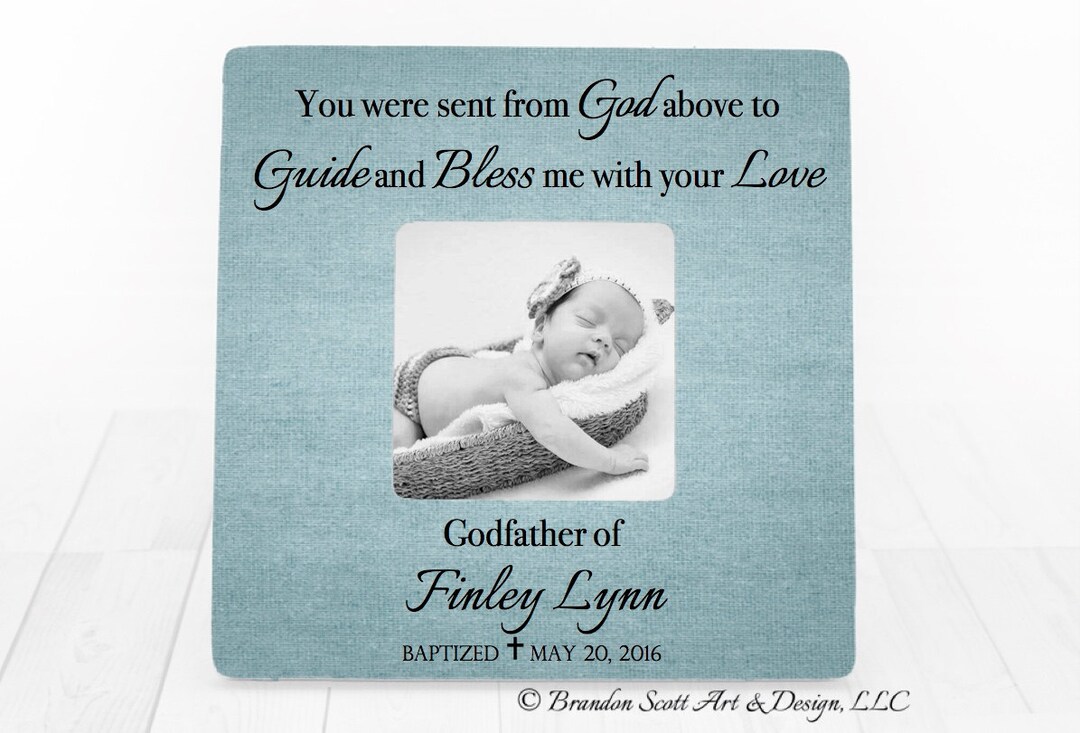 Personalized Godfather Frame Gift – Baptism or Christening Keepsake ...