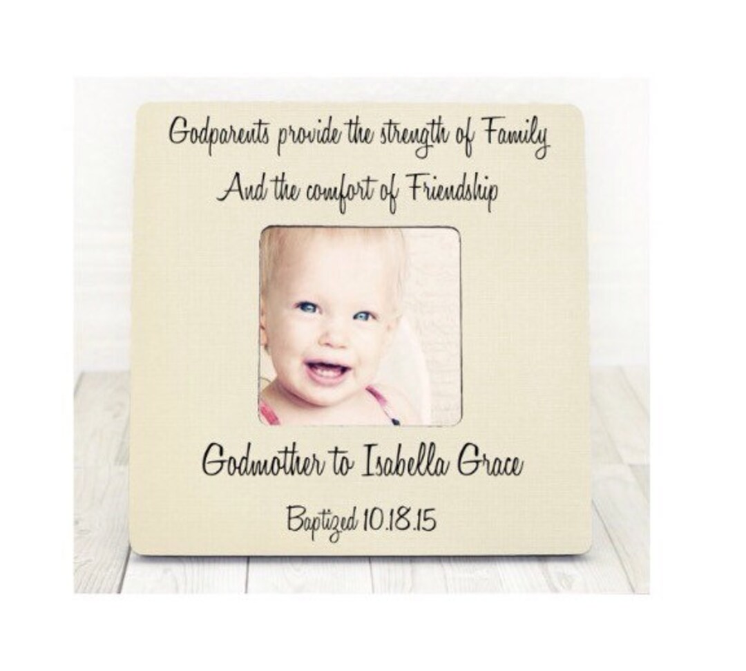 Personalized Godparent Frame: Baptism Christening Gift - Etsy