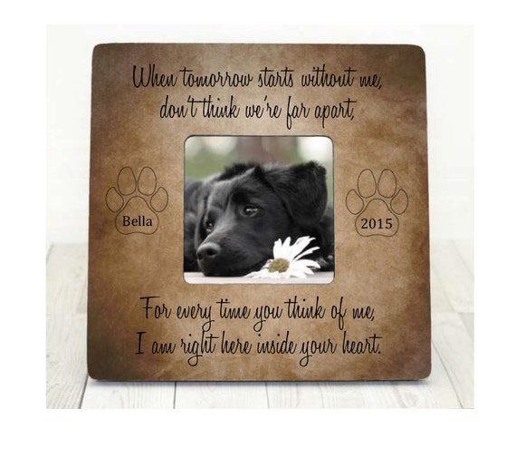 Pet Loss Memorial Pet Sympathy Gift Dog Cat Perfect Companions Forever in Our Hearts Personalized Picture Frame