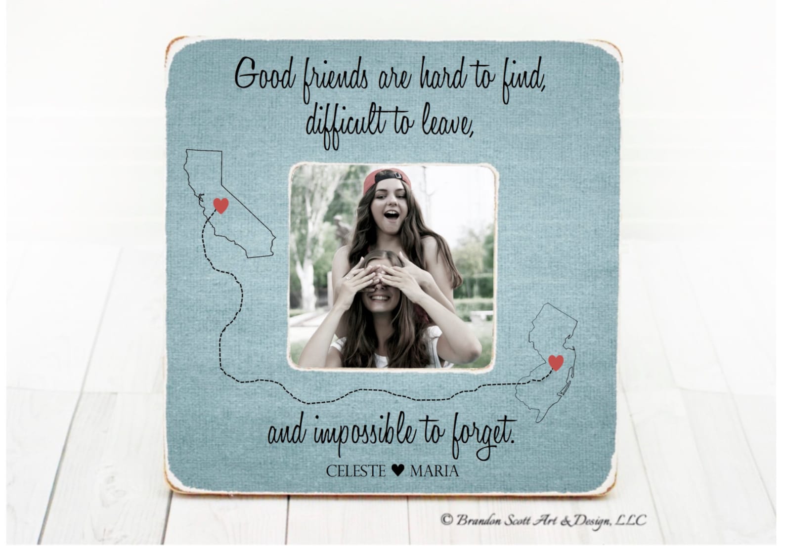 Friends Long Distance Frame Gift Best Friends Frame Long - Etsy