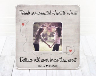 Friends Long Distance Frame Gift Best Friends Frame Long | Etsy