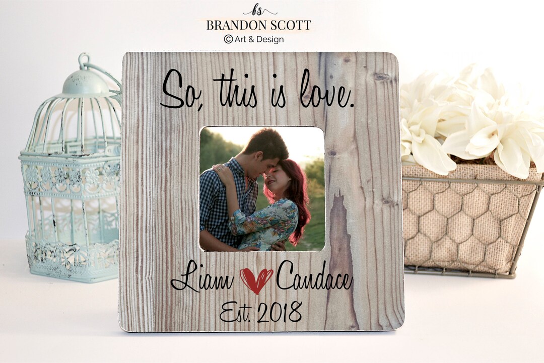 Valentines Gift for Her, Personalized Picture Frame, Anniversary Gift ...