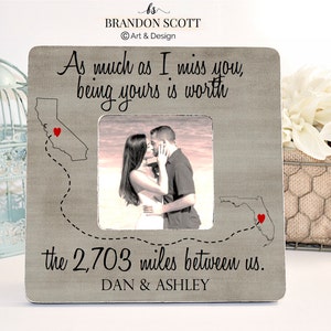 Valentines Day Gift, Long Distance Frame, Long Distance Relationship ...