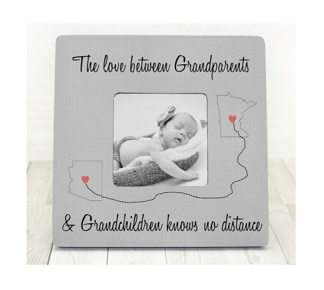 Personalized Grandparents Photo Frame: Long Distance Grandchildren Gift ...