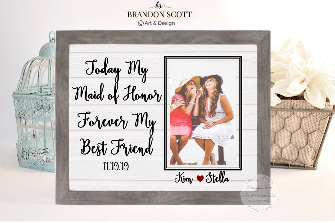 Maid of Honor Gift| Maid of Honor Frame| Wedding Frame| Maid of Honor ...