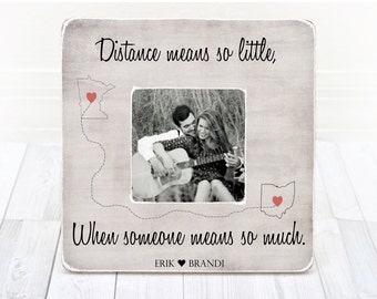 Long Distance Relationship Frame Gift for Boyfriend Girlfriend | Etsy