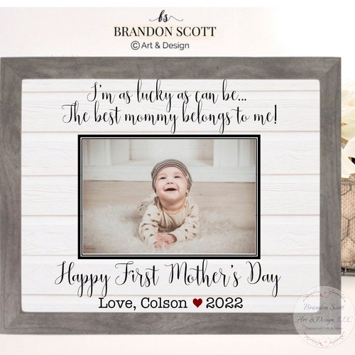 New Mom Personalized Picture Frame First Mothers Day New - Etsy