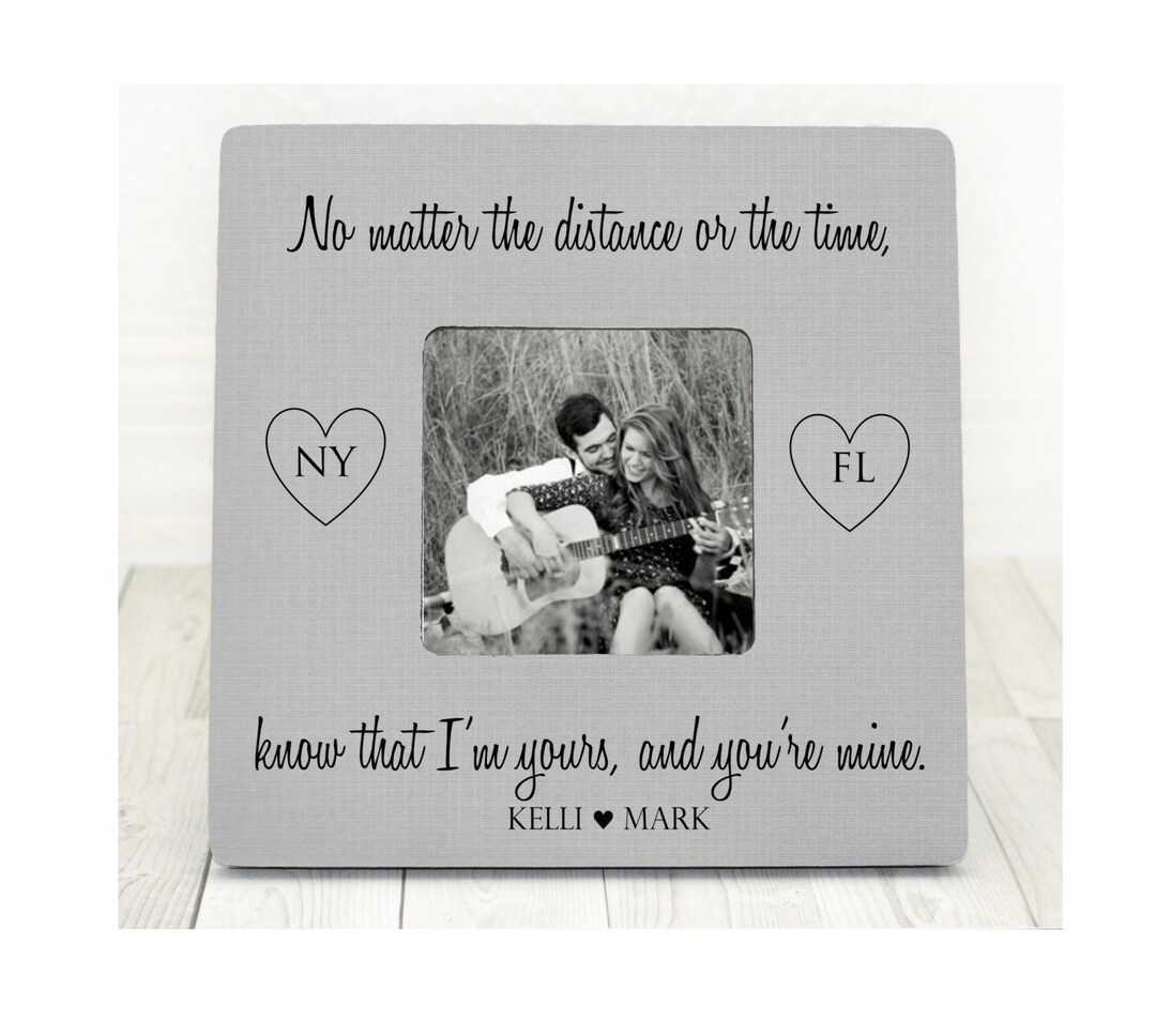 Long Distance Relationship Gift Frame, Gift for Long Distance Boyfriend ...